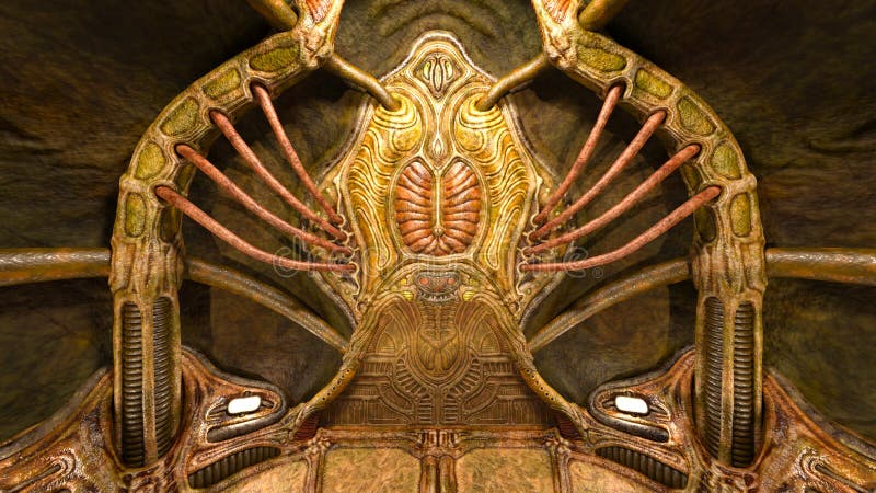 Alien base stock vector. Illustration of buildings, blue - 7812849