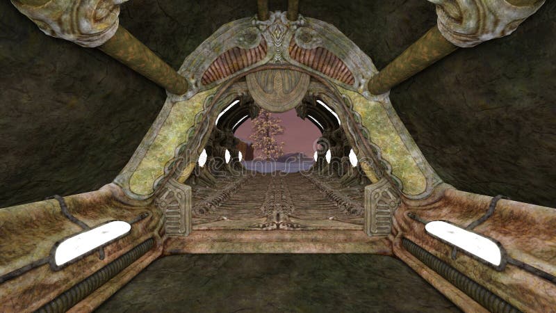 3D CG Rendering of Ancient Ruins Stock Illustration - Illustration of ...