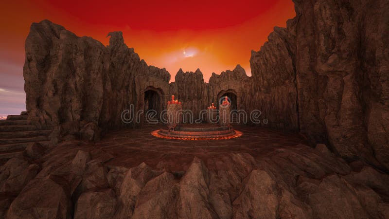 3D CG Rendering of Ancient Ruins Stock Illustration - Illustration of ...