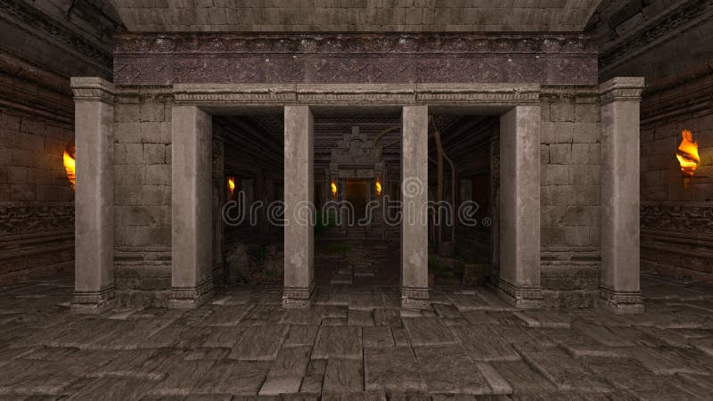 3D CG Rendering of Ancient Ruins Stock Illustration - Illustration of ...