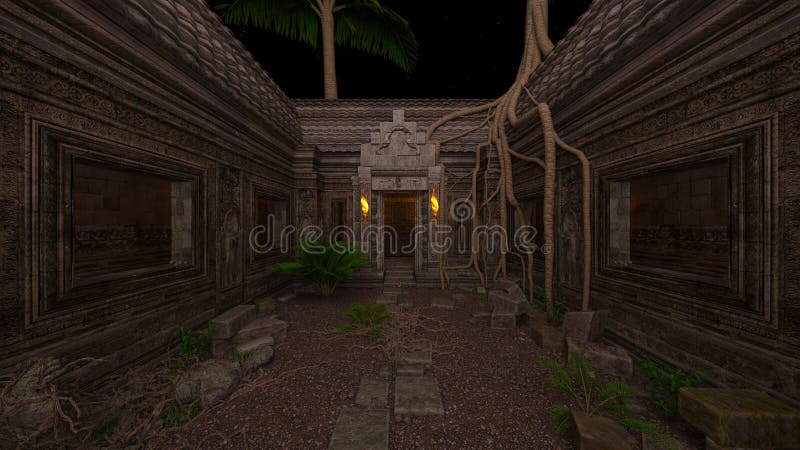 3D CG Rendering of Ancient Ruins Stock Illustration - Illustration of ...