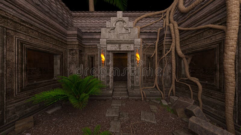 3D CG Rendering of Ancient Ruins Stock Illustration - Illustration of ...