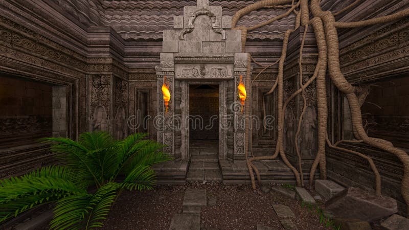3D CG Rendering of Ancient Ruins Stock Illustration - Illustration of ...