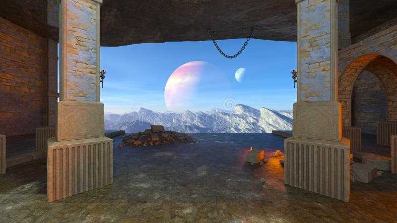 3D CG Rendering of Ancient Ruins Stock Illustration - Illustration of ...