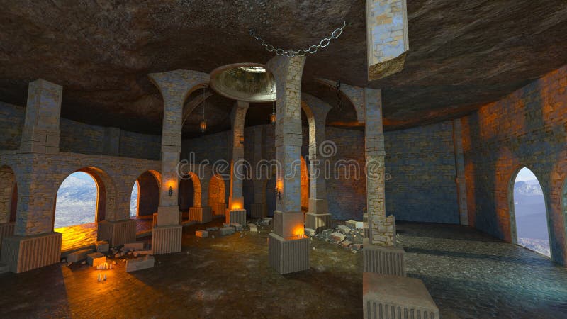 3D CG Rendering of Ancient Ruins Stock Illustration - Illustration of ...
