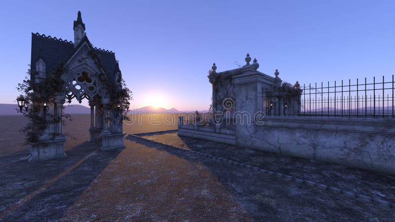 3D CG Rendering of Ancient Ruins Stock Illustration - Illustration of ...