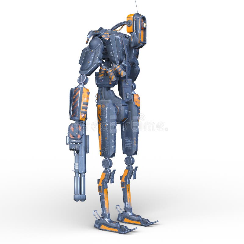 Battle robot stock illustration. Illustration of attack - 118410442
