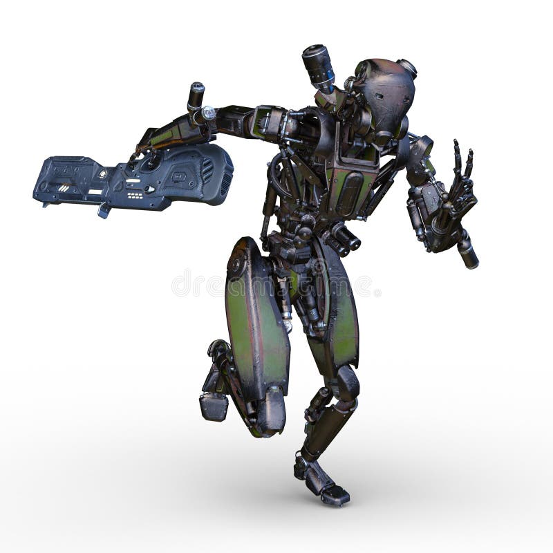 Battle robot stock illustration. Illustration of robot - 118662021