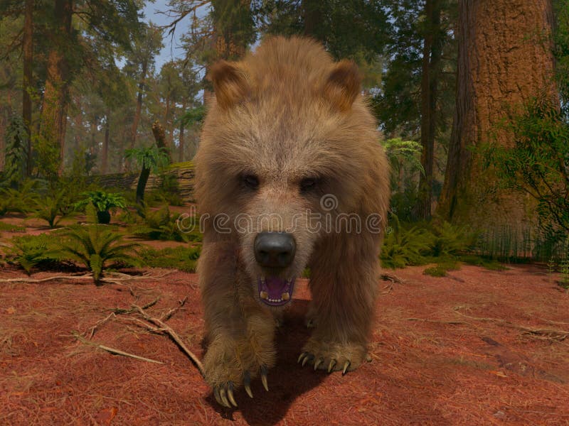3D CG rendering of Bear stock illustration. Illustration of rendering ...