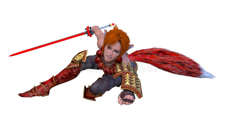 3D CG Rendering of Beast Man Stock Illustration - Illustration of game ...