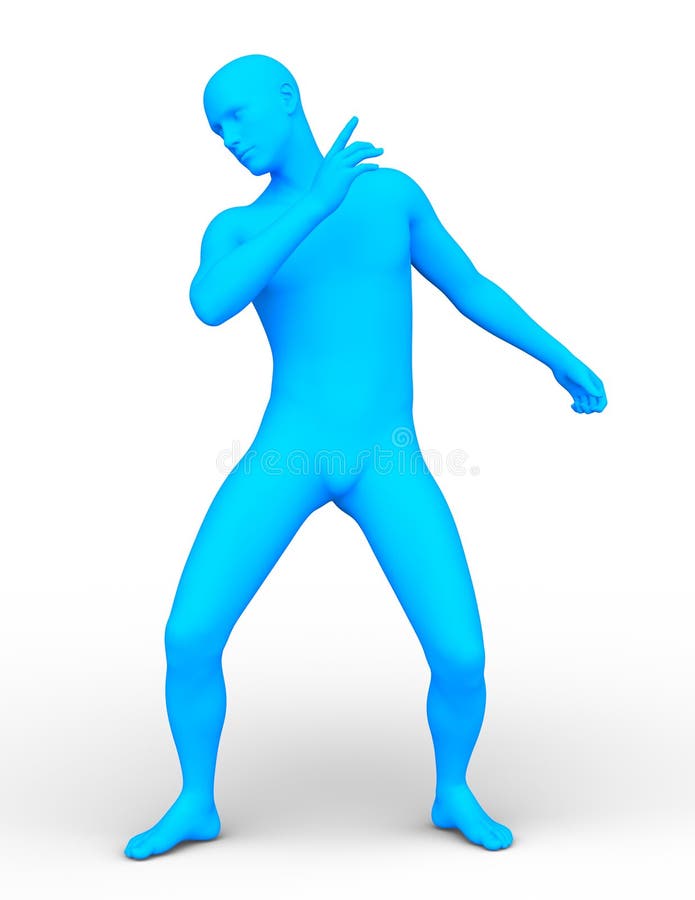 3D CG Rendering of Blue Man Stock Illustration - Illustration of huge ...