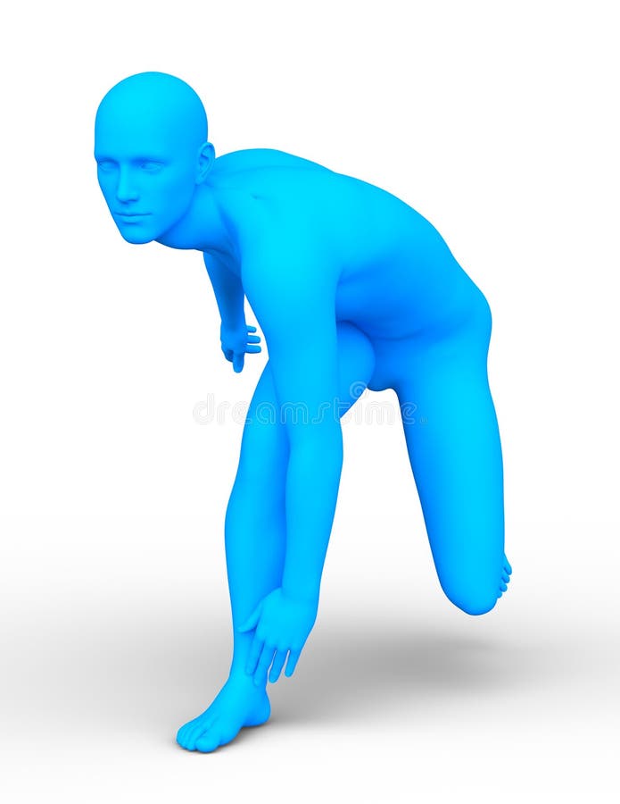 3D CG Rendering of Blue Man Stock Illustration - Illustration of ...