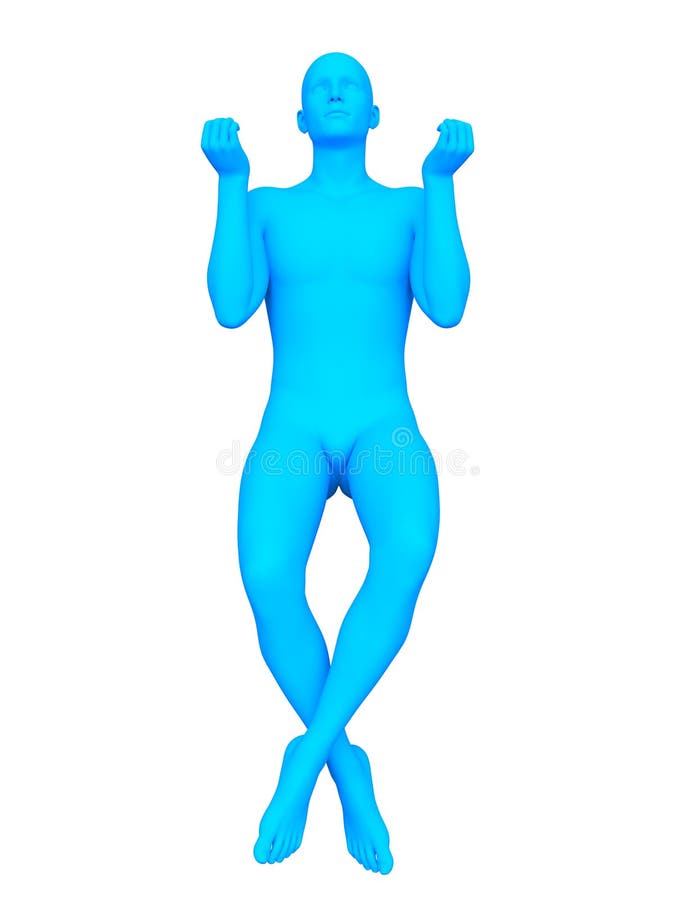 3D CG Rendering of Blue Man Stock Illustration - Illustration of ...