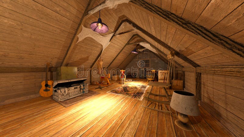 3D CG rendering of cabin stock illustration. Illustration of cabin ...