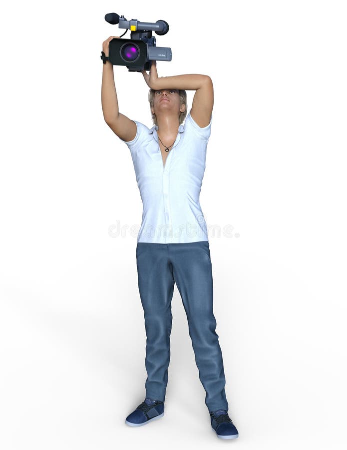 Camera crew stock image. Image of movie, news, posing - 113344075