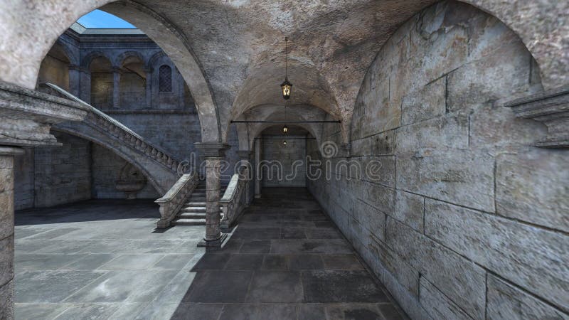 3D CG rendering of Castle stock illustration. Illustration of ...