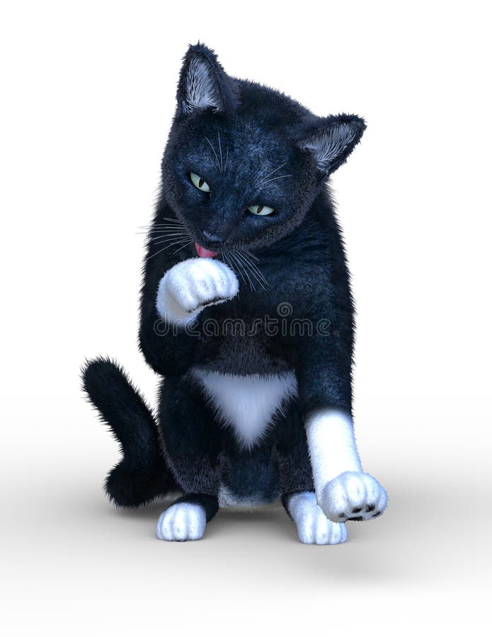 3D CG rendering of cat stock illustration. Illustration of kitten ...