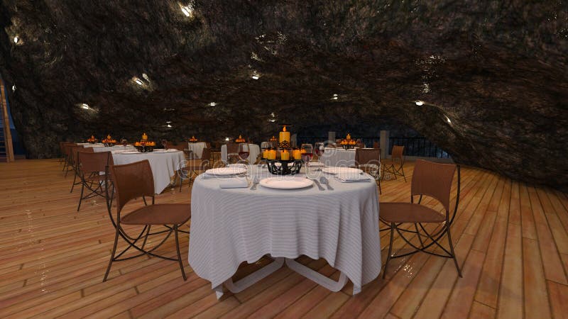 Cave restaurant stock photo. Image of table, meal, dinner - 108017132