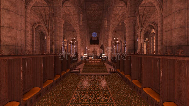 3D CG rendering of church stock illustration. Illustration of ...