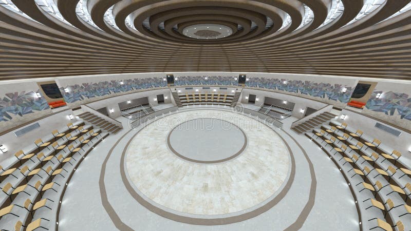 Circular hall stock image. Image of chair, podium, forum - 116703229