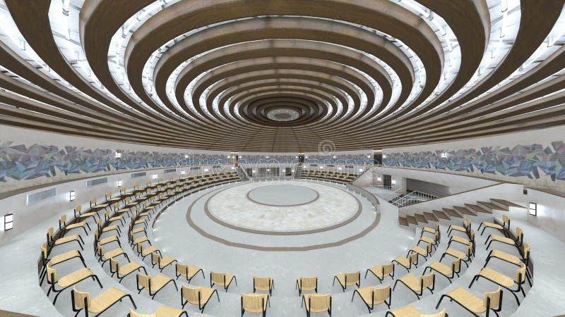 Circular hall stock image. Image of chair, podium, forum - 116703229