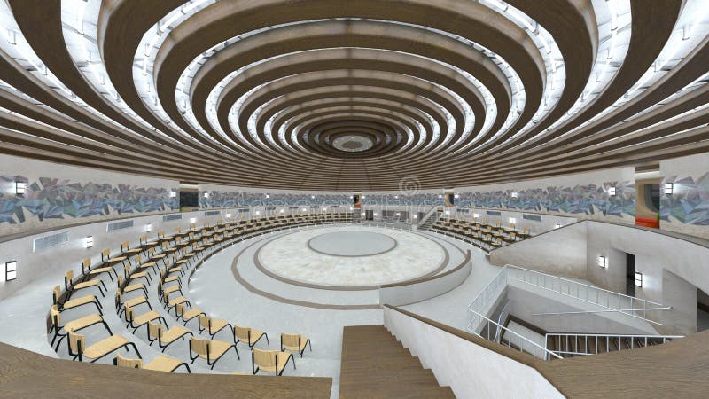 Circular hall stock image. Image of chair, podium, forum - 116703229