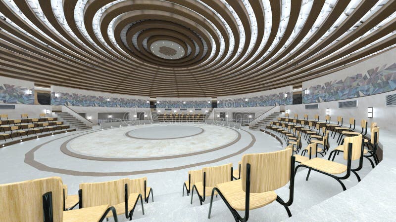 Circular hall stock image. Image of chair, podium, forum - 116703229