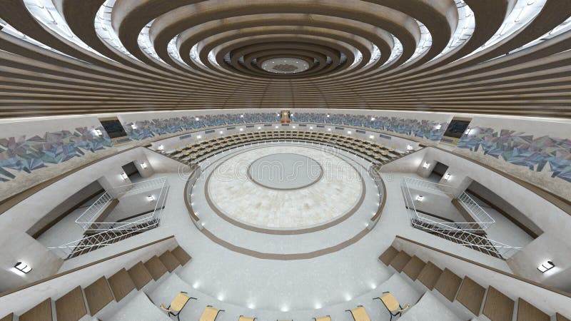 Circular hall stock image. Image of chair, podium, forum - 116703229