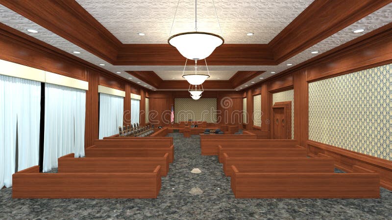 3D CG Rendering of Courthouse Stock Illustration - Illustration of ...