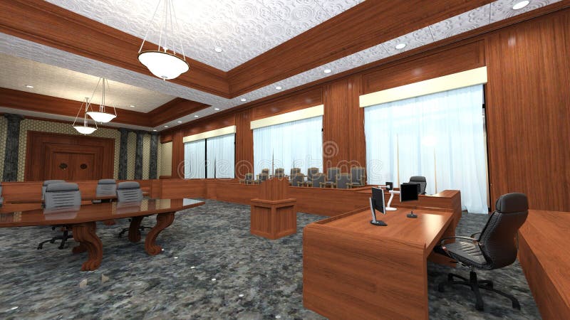 3D CG Rendering of Courthouse Stock Illustration - Illustration of ...