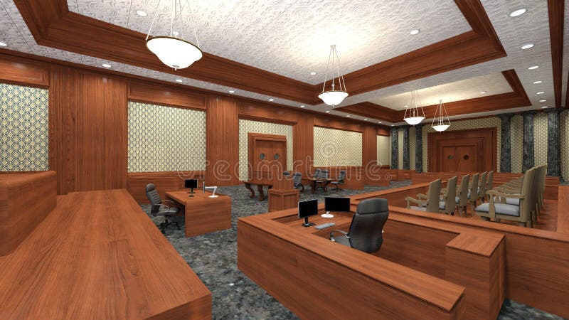 3D CG Rendering of Courthouse Stock Illustration - Illustration of ...