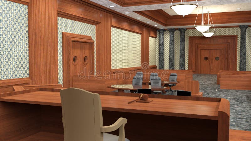 3D CG Rendering of Courthouse Stock Illustration - Illustration of ...