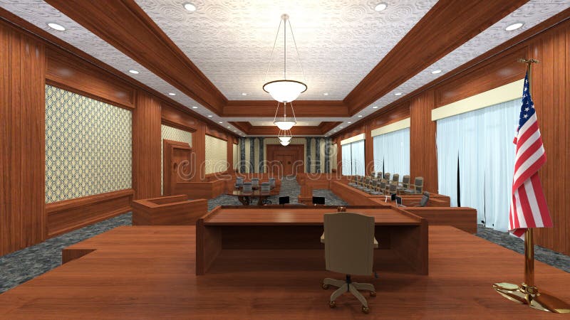 3D CG Rendering of Courthouse Stock Illustration - Illustration of ...