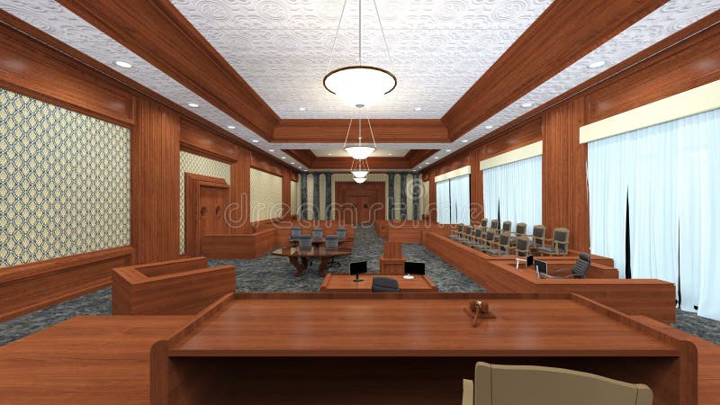 3D CG Rendering of Courthouse Stock Illustration - Illustration of ...