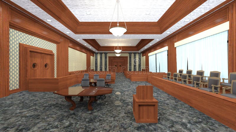 3D CG Rendering of Courthouse Stock Illustration - Illustration of ...