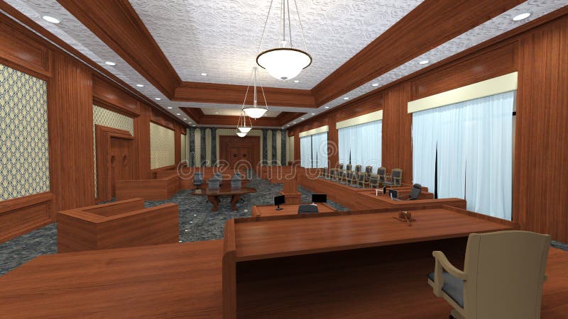 3D CG Rendering of Courthouse Stock Illustration - Illustration of ...