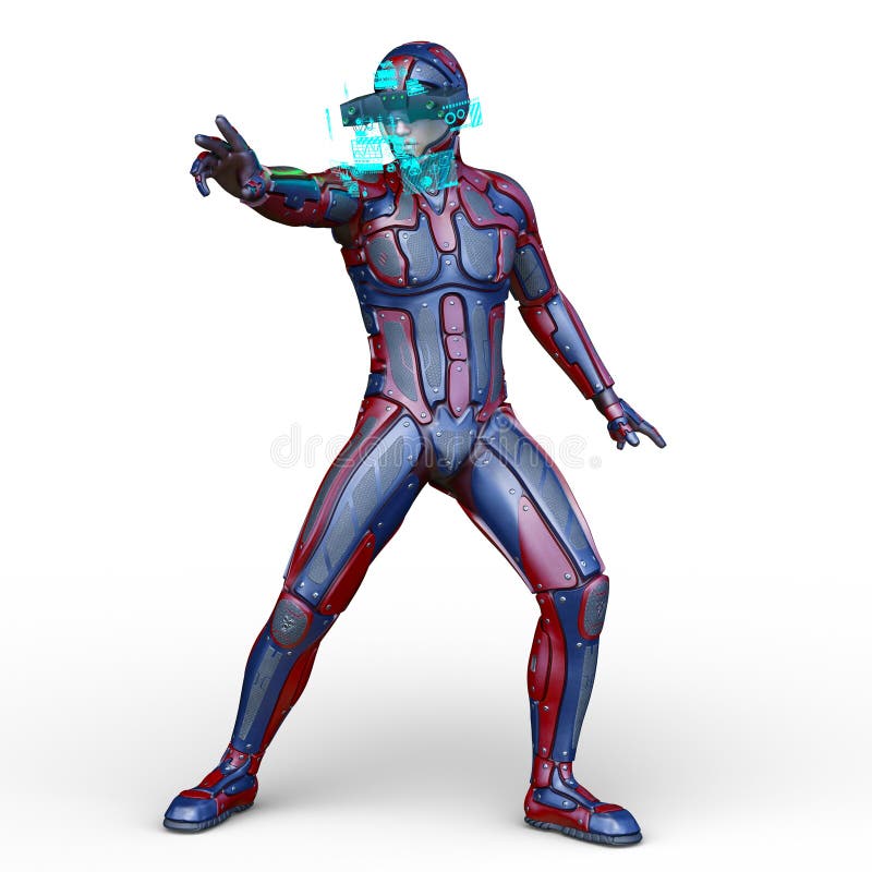 3d Cg Rendering Cyber Man Stock Illustrations – 665 3d Cg Rendering ...