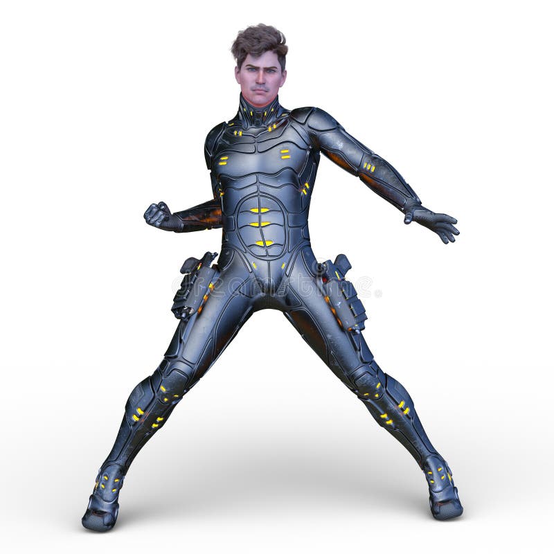 3d Cg Rendering Cyber Man Stock Illustrations – 665 3d Cg Rendering ...