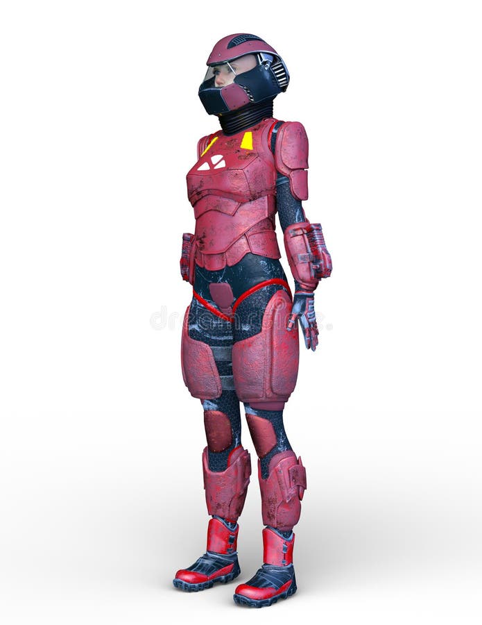 3D CG Rendering of Cyborg Woman Stock Illustration - Illustration of ...