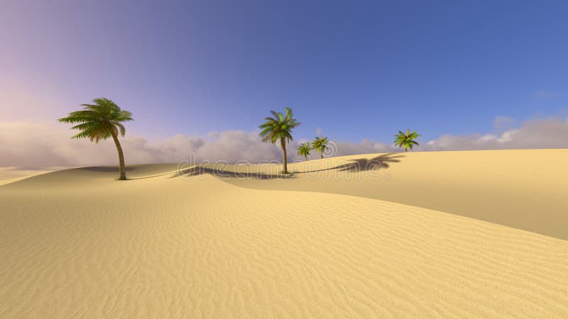 3D CG rendering of desert stock illustration. Illustration of nature ...