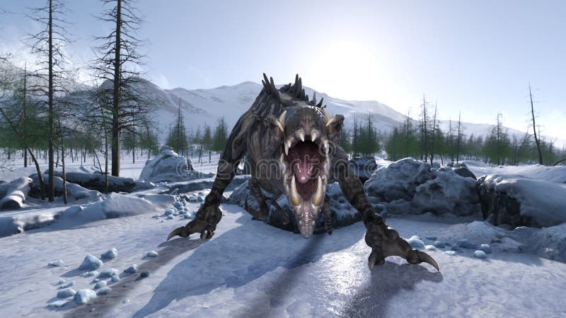 3D CG Rendering of Dinosaurs Stock Illustration - Illustration of ...