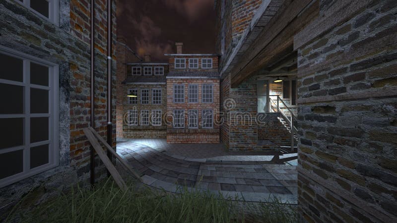 3D CG Rendering of Downtown Stock Photo - Image of downtown, cityscape ...