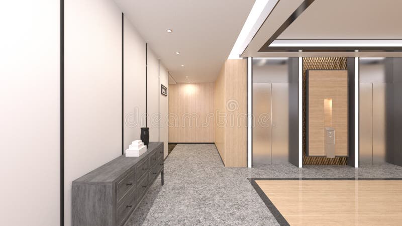 3D CG Rendering of Entrance Stock Illustration - Illustration of ...