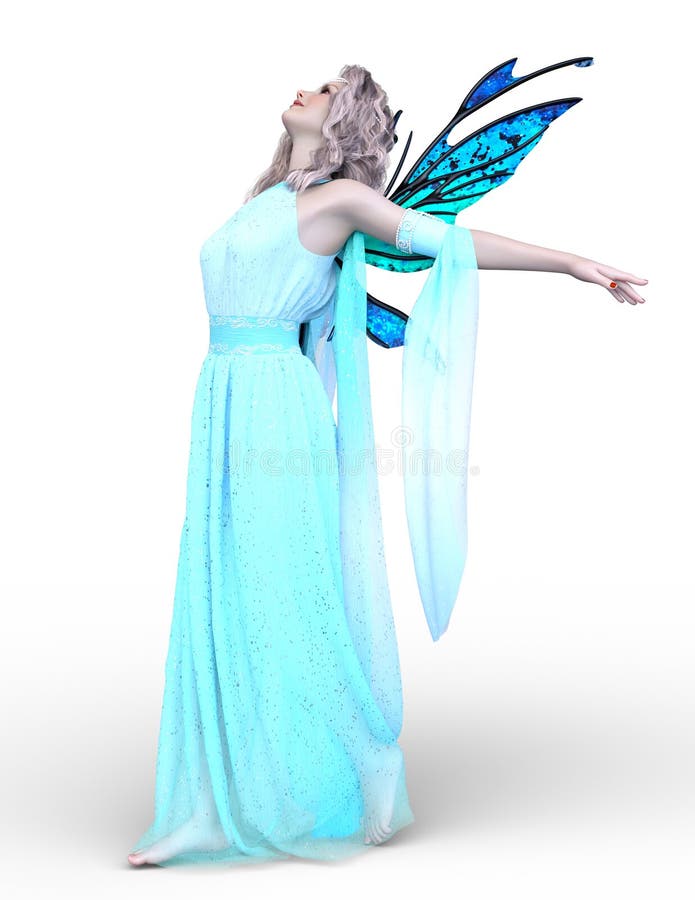 3D CG Rendering of Fairy Girl Stock Illustration - Illustration of ...