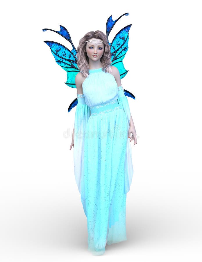 3D CG Rendering of Fairy Girl Stock Illustration - Illustration of ...