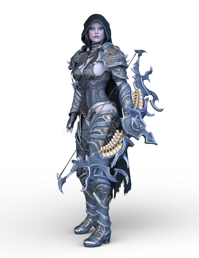 3D CG Rendering of Female Archer Stock Illustration - Illustration of ...