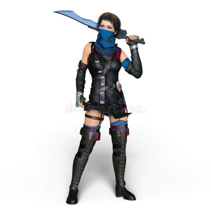 Female knight stock illustration. Illustration of pose - 101068266