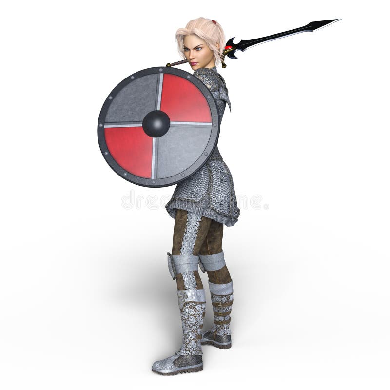 Female knight stock illustration. Illustration of time - 99723617