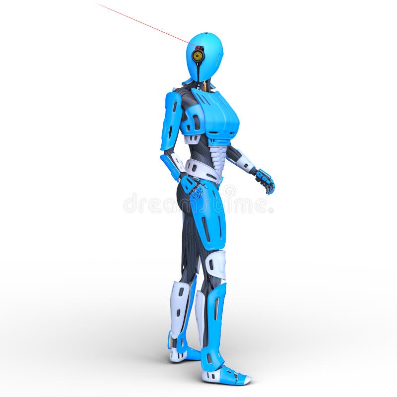 Female robot stock illustration. Illustration of adult - 100161661