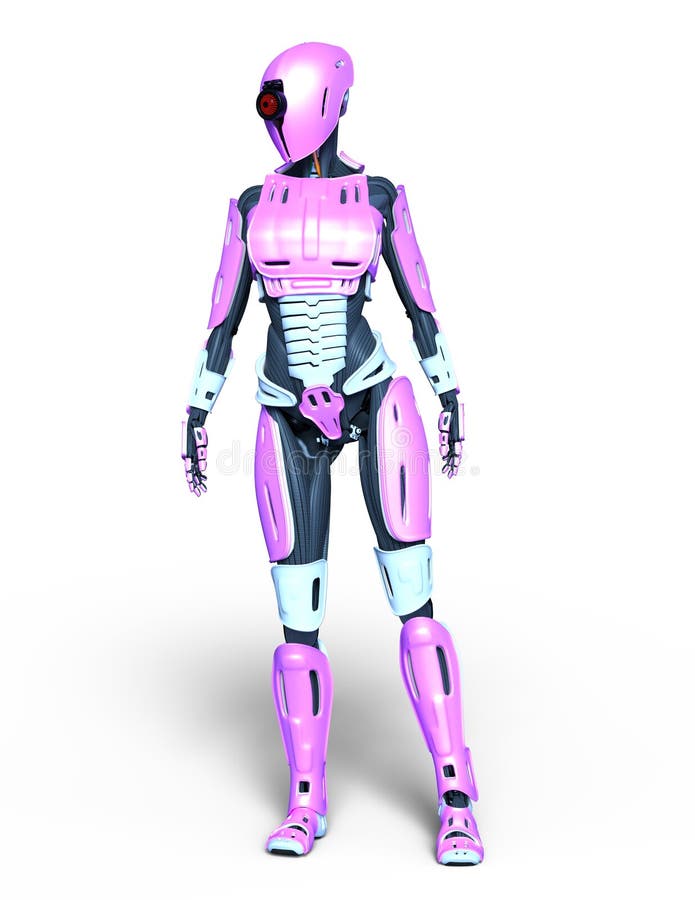Female robot stock illustration. Illustration of cyborg - 99650873